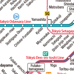 TOKYO METROPOLITAN AREA RAILWAY MAP