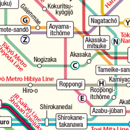 TOKYO METROPOLITAN AREA RAILWAY MAP
